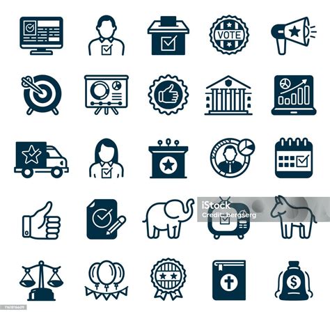 선거 아이콘 투표 개념 매스컴에 대한 스톡 벡터 아트 및 기타 이미지 매스컴 아이콘 정부 Istock