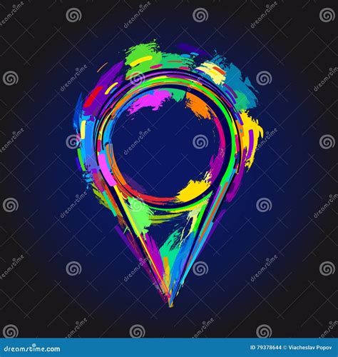 Index Location On The Map Pointer Position Marker Standing Stock