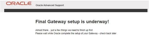 Activating The Gateway Oracle® Advanced Services Gateway Installation