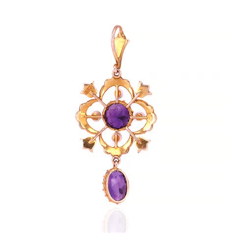 Buy Antique Victorian Amethyst And Pearl Pendant Kalmar Antiques