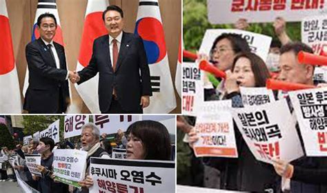South Koreans Protest Japanese Pms Visit To Seoul Sirf Pakistan