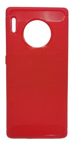 Funda Case Tpu Carbón Para Huawei Mate 30 Pro Lio l29 Color Rojo