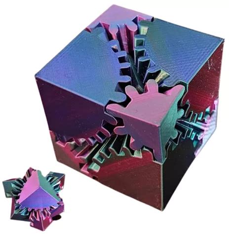Gear Cube Fidget 3d Printed Gear Cube Spin Cube Toy For Stress And Anxiety Relief £6 84 Picclick Uk