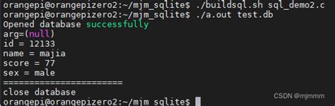 使用香橙派学习 嵌入式数据库 sqlite csdn博客