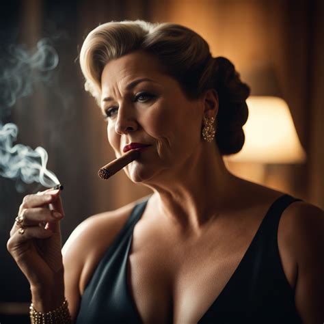A Mature Chubby Elegant Woman Smoking A Cigar Sh By Truckula585 On