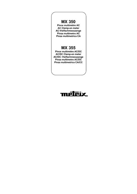 Metrix Mx 350 Operation Manual Manualzz