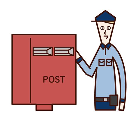우체국 직원남성의 삽화를 수집합니다 무료 일러스트 소재집 Kukukeke