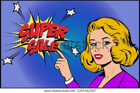 Vector Retro Pop Art Sexy Woman Stock Vector Royalty Free 1241562367