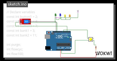 Button 3 Code Wokwi ESP32 STM32 Arduino Simulator