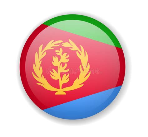 Eritrea Map And Flag In Circle Map Of Eritrea Eritrea Flag Pin Stock