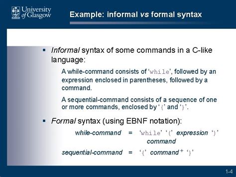Syntax Informal Vs Formal Specification Regular Expressions