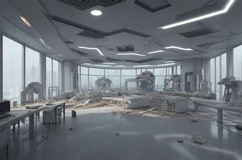 Premium AI Image AI Enhanced Disaster Recovery Lab