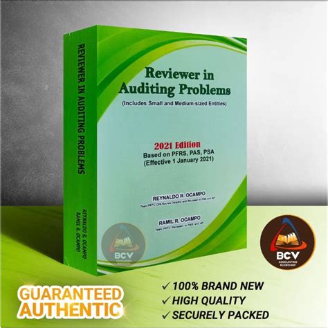Download Authentic Reviewer In Auditing Problems 2021 Edition By