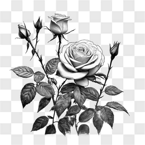 Baixe Desenho Artístico De Rosas Em Preto E Branco Sketches Creative