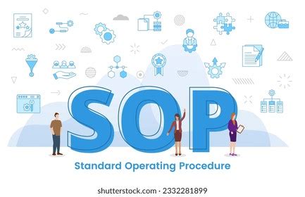 Sop Standard Operating Procedure Concept Big Stock Vector Royalty Free Shutterstock