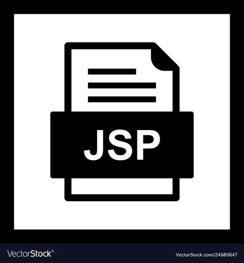 Jsp File Document Icon Royalty Free Vector Image