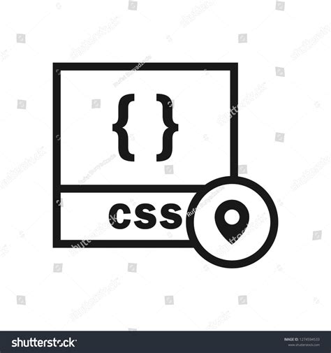 Css File Location Icon Stock Vector Royalty Free 1274594533 Shutterstock