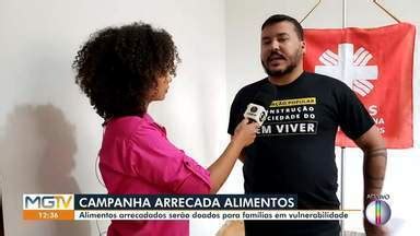 MG Inter TV 1ª Edição Grande Minas Campanha arrecada alimentos para