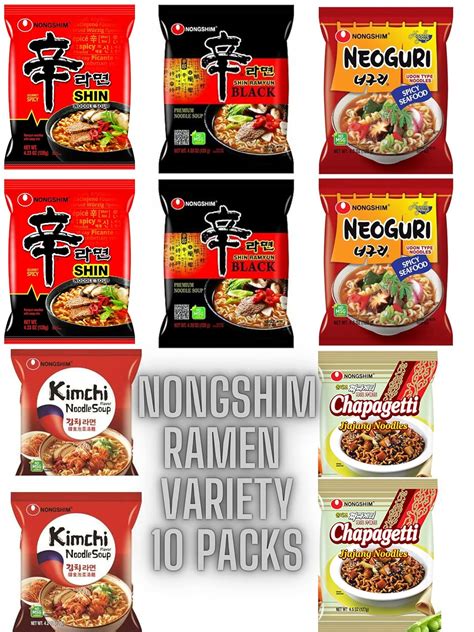 Buy Nongshim Korean Famous Ramen Variety Packsshin Ramen Shin Black
