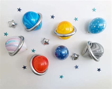 Planet Balloons Set Qualatex Galaxy Balloon W Silver Ring Balloon