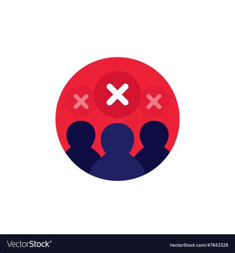 blocked users round icon royalty free vector image