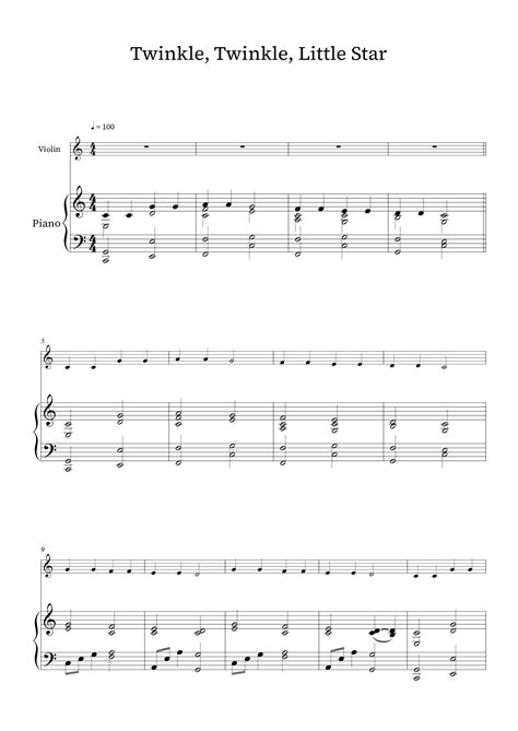 Twinkle Twinkle Little Star Arr Richard Nicks Por Wolfgang Amadeus