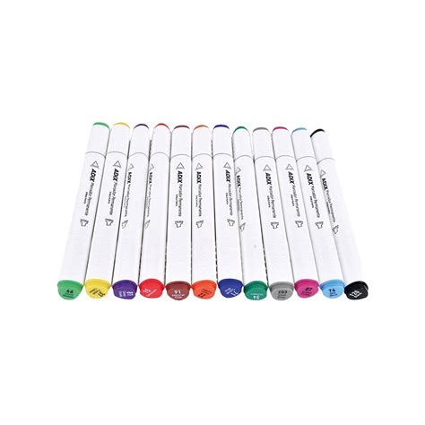Ripley Marcador Adix Permanente 12 Colores Doble Punta