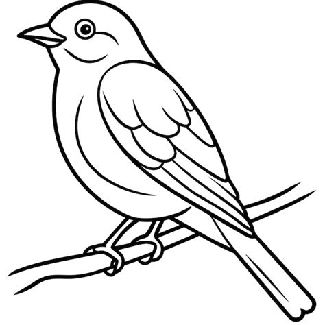 Premium Vector Eastern Bluebird Bird Sits Icon Vector