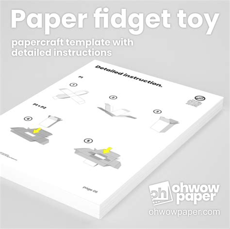 Paper Fidget Toy Papercraft Template To Print Eco Friendly Fidget Paper Toy For Add Adhd In