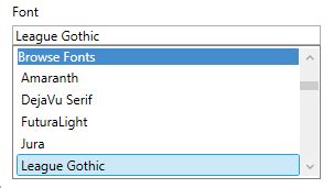 Custom Fonts Dialog Box TemplateToaster Web Design Software