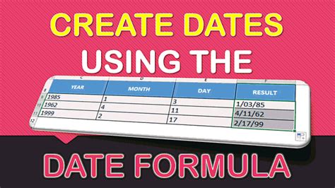 Date Formula In Excel Myexcelonline