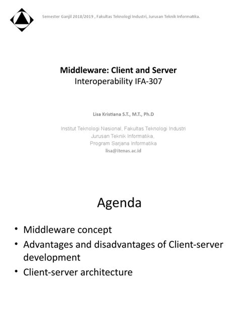Ifa 307 Middleware Client And Server Lec5 E Pdf Client