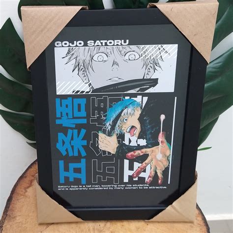 Quadro Decorativo Com Moldura E Vidro Jujutsu No Kaisen Gojo Satoru