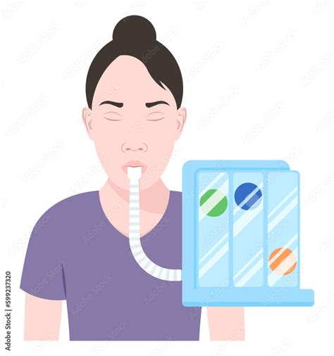 Pulmonary Lung Function Test Or Spirometry Volumetric Body Exercise