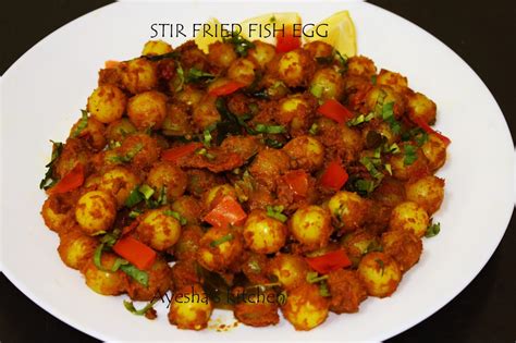 Fish Egg Fry Stir Fried Fish Roe