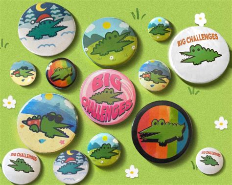Big Challenges Sanrio Inspired Button Badges Etsy