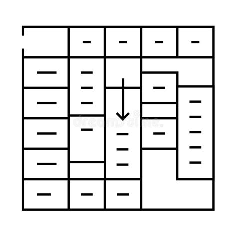 Time Table For Planning Line Icon Vector Illustration Stock Illustration Illustration Of Icon
