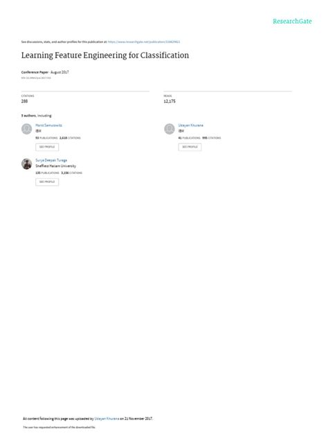 Learningfeatureengineeringforclassification Pdf Deep Learning Artificial Neural Network Learningfeatureengineeringforclassification Pdf Deep Learning Artificial Neural Network