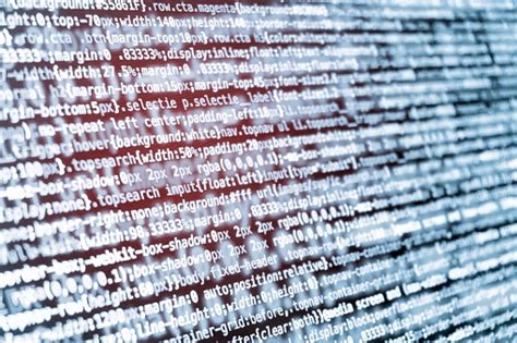 Kode Pemrograman Css Terkompresi Di Layar Dengan Nada Biru Dan