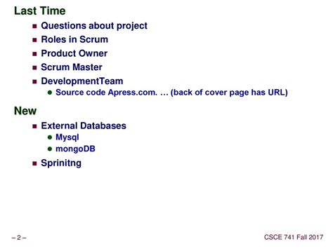 csce 741 software process lecture 04 availability ppt download