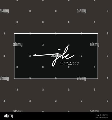 Jk Simple Signature Logo Handwritten Vector Template For J And K Logo