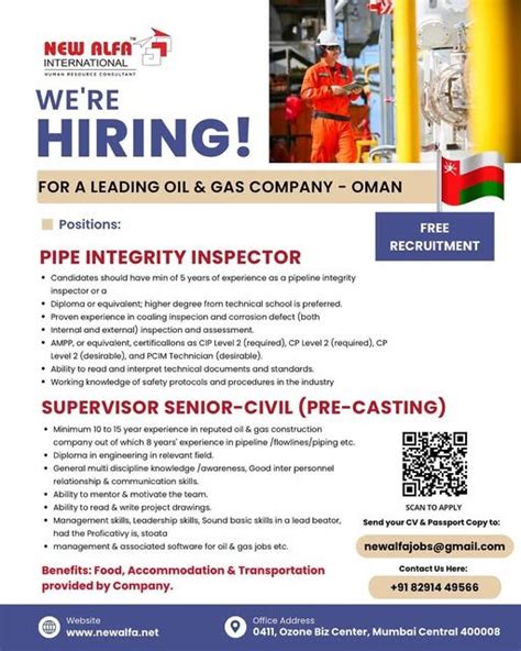 Hiring For a leading Oil & Gas company in Oman!