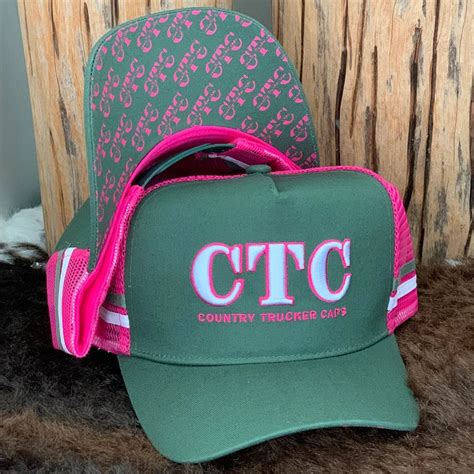 Ctc Khaki Pink Trucker Cap The Country Companies