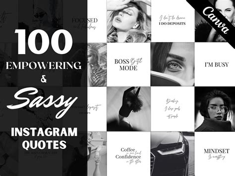 100 Boss Babe Instagram Motivational Girl Boss Quote Pack Etsy