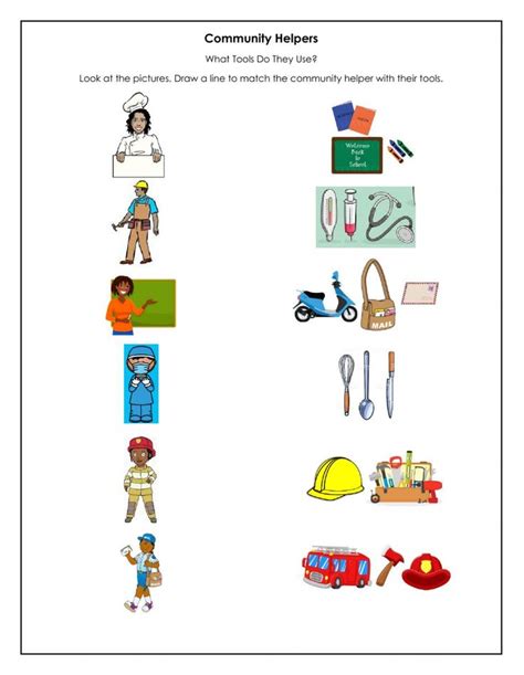 Community Helpers Interactive Activity Community Helpers Worksheets
