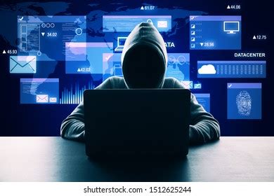 Side View Hacker Desk Using Laptop Stock Photo 2261352059 Shutterstock