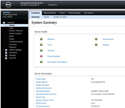 setting vmware esxi operating system details on dell emc poweredge
