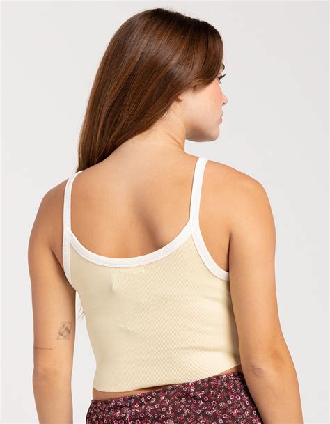 Heart And Hips Womens Ringer Tank Top Lt Yellow Tillys