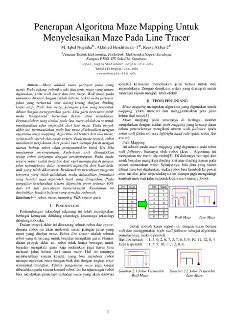 Pdf Penerapan Algoritma Maze Mapping Untuk Menyelesaikan Maze Pada