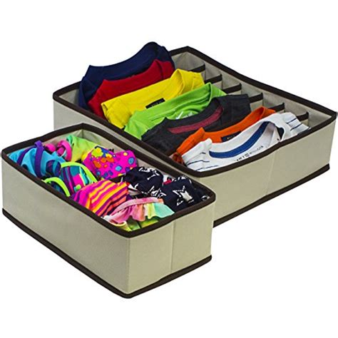 Sorbus Set Of 4 Foldable Drawer Dividers Storage Boxes Closet